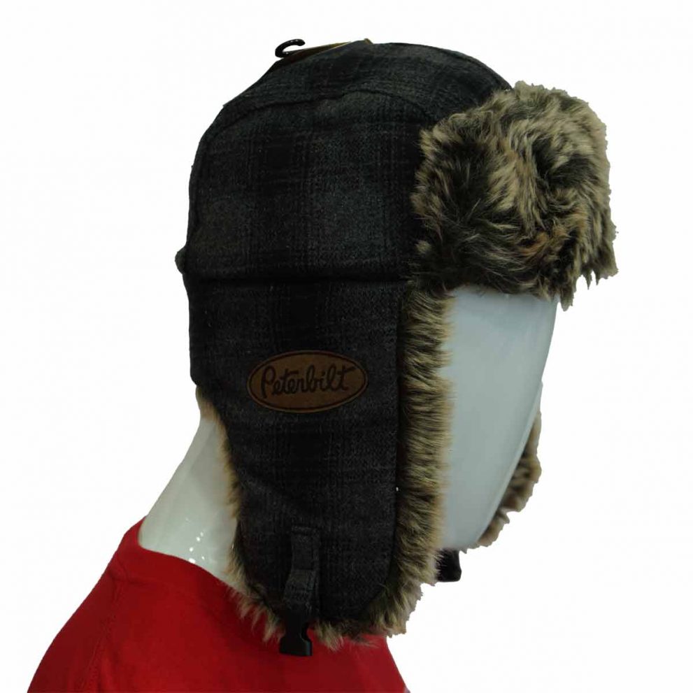 Grey lined aviator hat | Excellence Peterbilt